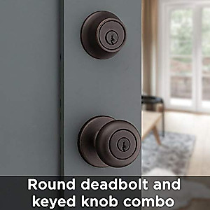Kwikset 690 Cove Entry Knob and Single Cylinder Deadbolt Combo Pack in Venetian Bronze