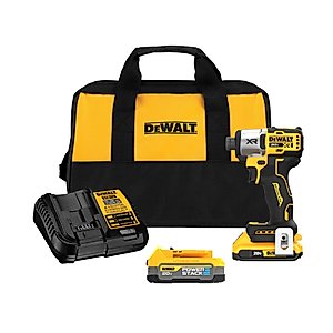 DEWALT 20V MAX Impact Driver, Cordless, 3-Speed, Battery and Charger Included (DCF845D1E1)