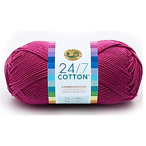 Lion Brand Yarn - 24/7 Cotton - 6 Skein Assortment (Mix 9)