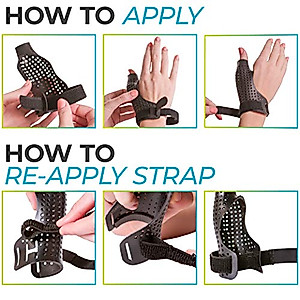 BraceAbility Hard Plastic Thumb Splint | Arthritis Treatment Brace to Immobilize & Stabilize CMC, Basal and MCP Joints for Trigger Thumb, Tendonitis Pain, Sprains (Medium - Left Hand)