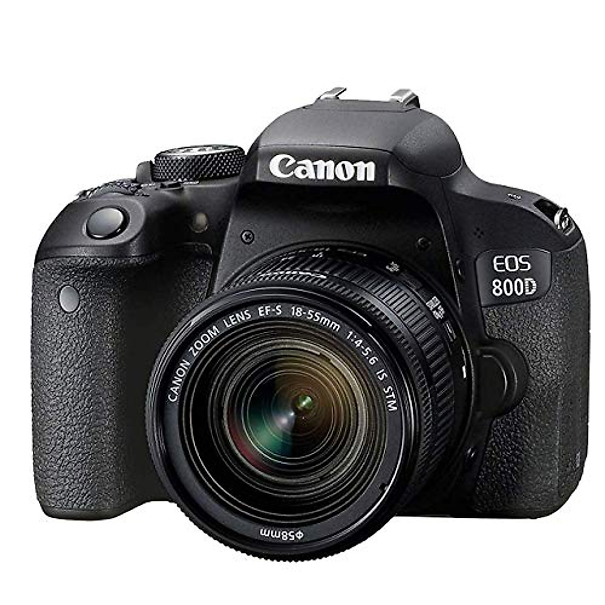 Canon EOS 800D / Rebel T7i w/Canon EF-S 18-55mm F/4-5.6 is STM Zoom Lens & Professional Accessory Bundle W/ 128GB Memory Card & Back-Pack Case & Spare Battery & More (Renewed)