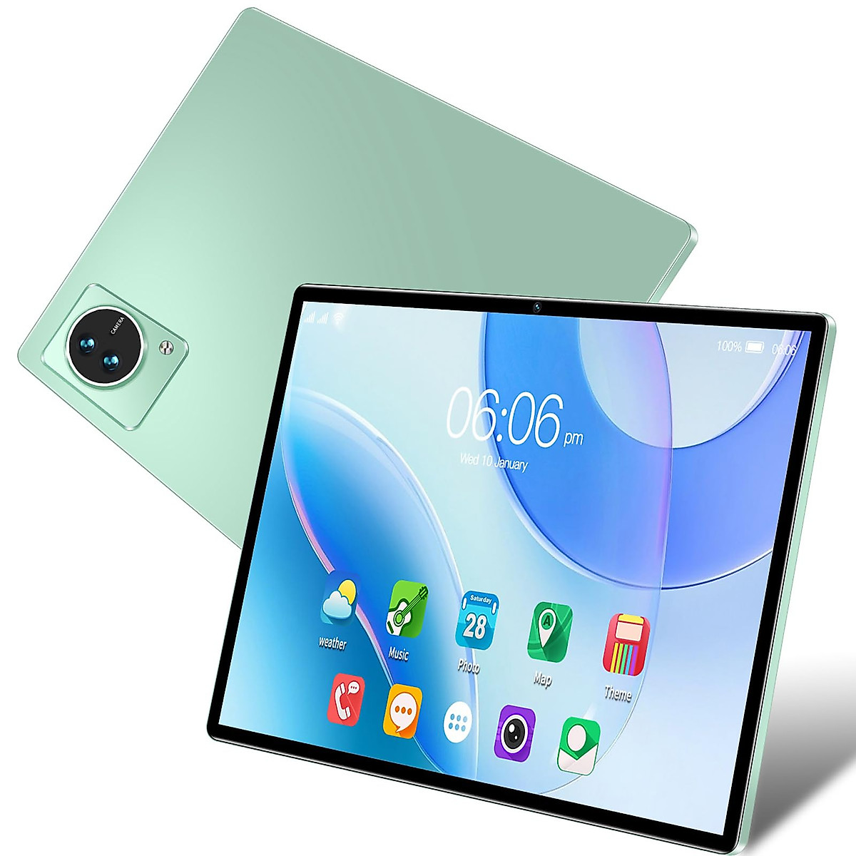 DAUERHAFT Smart Tablet, 8GB RAM 256GB ROM 8 Core 10.1 Inch Tablet 5G WiFi Dual Speakers 1920X1080 Resolution for Game for Stusy (US Plug)