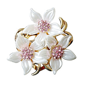 Merdia Brooch Pin for Women Stylish Flowers Brooch with Created Crystal 17.6g | Brooches and Pins for Women | Flower Brooch | Flower Pins | Brooch for Women | Brooch Pins | Elegant Pins
