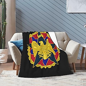 moremohome Anti Pilling National Guard Bureau Organizational Badge Throw Blanket 60"x50" Inches Soft and Comfortable Flannel Throw Blankets