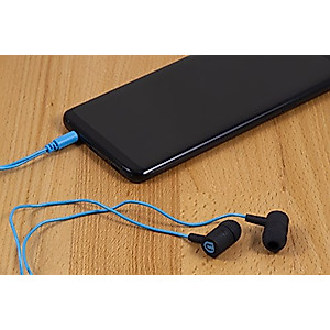 Uber in Ear Wired Earbuds, Comfortable Rubber Headphones, 3.5mm, High Sound Quality, Extra Earbud Tips, for Apple iPhone, iPad, iPod, Android Smartphones, Samsung Galaxy, Tablets & More, Black, 13124