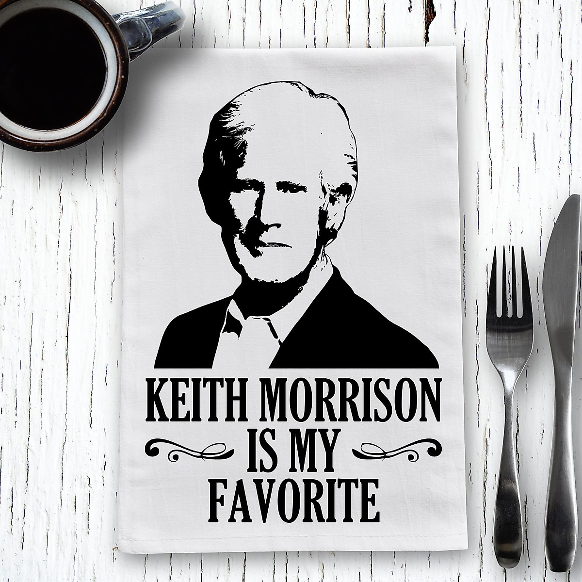 Happy Family Clothing Funny Kitchen Tea Towels, Decorative Flour Sack Dish Towels, Dishcloths Gift Set of 2 (Keith Morrison & Ordinary Night - 2 Pack)