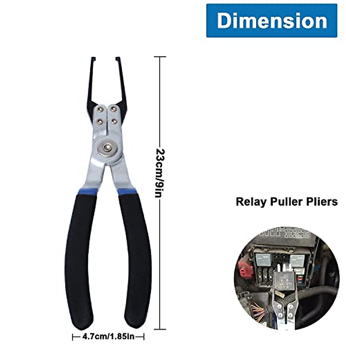 𝟮𝟬𝟮𝟯 𝙐𝙥𝙜𝙧𝙖𝙙𝙚𝙙 Relay Puller Pliers, Auto Relay Clamp Puller Fuse Puller Tool, Car Vehicle Battery Terminal Wiper Remover Pliers Tool