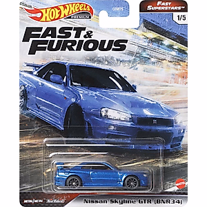 Hot Wheels Fast & Furious Collection of 1:64 Scale Vehicles from The Fast Film Franchise, Modern & Classic Cars, Great Gift for Collectors & Fans of The Movies