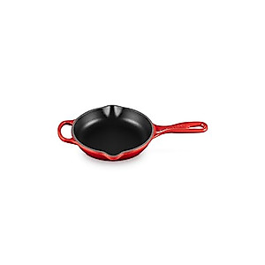 Le Creuset Enameled Cast Iron Signature Iron Handle Skillet, 6.33" (1/2 qt.), Cerise