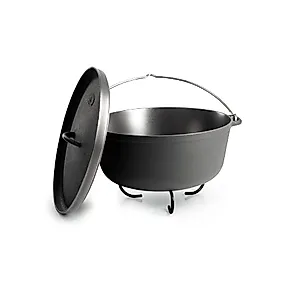 GSI Outdoors Guidecast 7qt Dutch Oven | Cast Iron Dutch Oven for Camping, Cabin and Home Kitchen