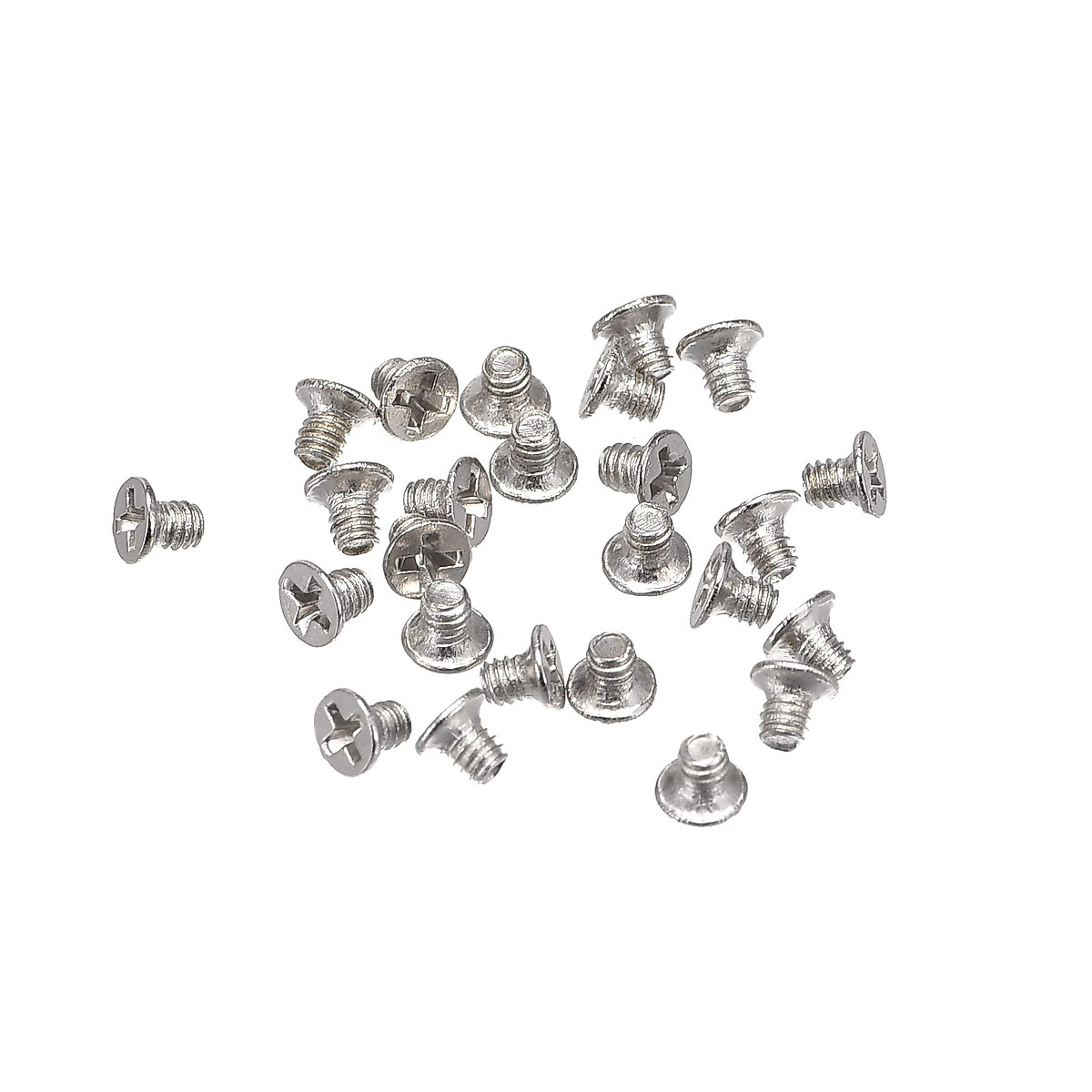 uxcell M1.4 x 2mm Phillips Screw Fastener Silver Tone for Laptop PC TV Fan Switch 150pcs