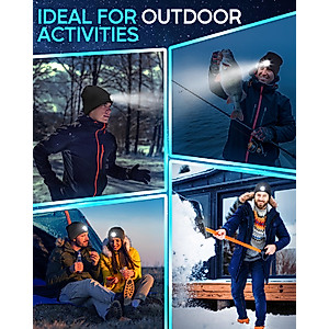 Rechargeable LED Beanie Hat with Flashlight - Unisex Winter Knitted Headlamp Cap for Men and Women