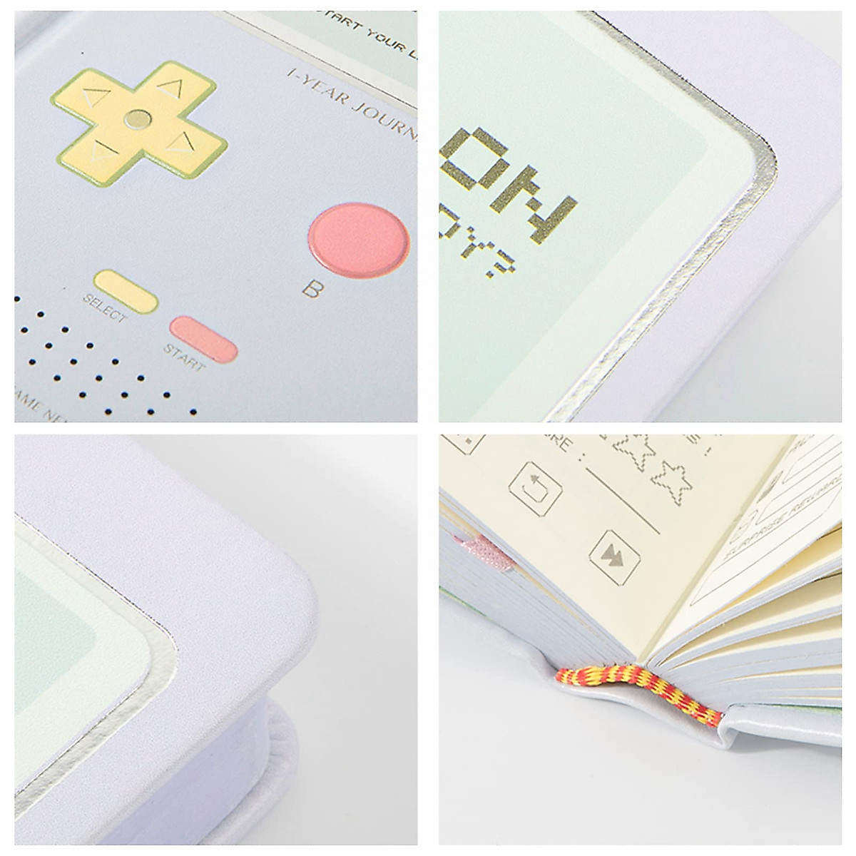 Undated Daily Planner 365 Days Notebook Game Design Pocket Organizer Appointment Book Journal Notebook A6 mini Cute Diary (Pink)