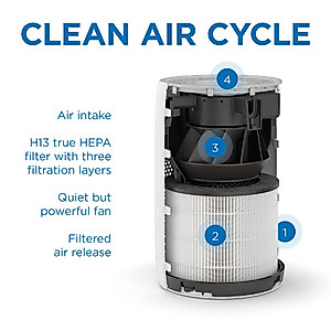 Medify MA-22 Air Purifier with True HEPA H13 Filter | 555 ft² Coverage in 1hr for Allergens, Smoke, Wildfires, Dust, Odors, Pollen, Pet Dander | Quiet 99.9% Removal to 0.1 Microns | White, 1-Pack