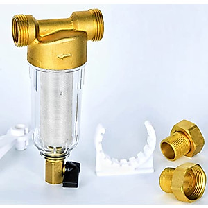 Turboyhood 50 Micron Sediment Filter, Sediment Filters For Well Water,Sediment Water Filter,Spin Down Water Filter, Whole House Water Filters for Well Water,Washing Machine Water Filter BPA Free