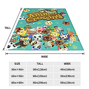 Luxury Animal Cute Crossing Throw Blanket, Fleece Blankets and Throws for All Seasons, Easy Care Air Conditioning Blanket 40"x50"