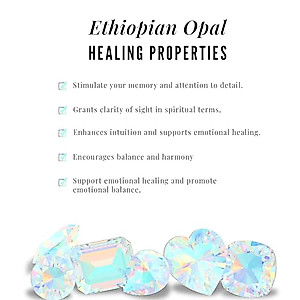 Certified Natural Opal 6X8mm Oval Engagement Ring, AAA Quality, Ethiopian Opal Solitaire Ring - With Jewelry Box, 14K White Gold, Size:US 6.50