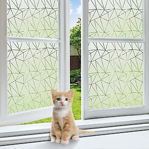 Frosted Glass Window Privacy Film Bathroom Frosting Window Clings Anti UV Heat Blocking Home Window Tinting Film No Adhesive Decorative Window Stickers Classroom Door Window Cover