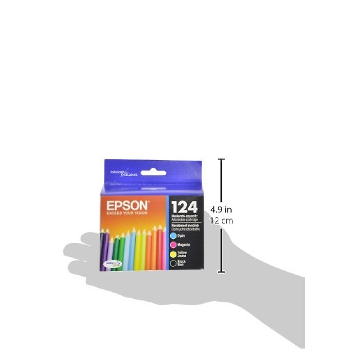 EPSON T124 DURABrite Ultra -Ink Standard Capacity Black & Color -Cartridge Combo Pack (T124120-BCS) for Select Epson Stylus and Workforce Printers