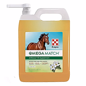 Purina | Omega Match Ahiflower Oil Horse Supplement | 1 Gallon (1 GAL) Bottle
