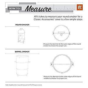 Classic Accessories Ravenna Water-Reistant 19 Inch Round Smoker Grill Cover