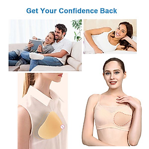 OMMITO Silicone Breast Form Mastectomy Prosthesis Armpit Bra Inserts Pad Enhancer Crossdresser Transgender 1 Piece Right 400g
