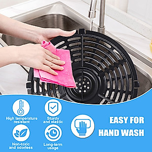 Air fryer Replacement Parts for Ninja AF101 AF161 AF150 Air Fryer, 8.2'' Round Food Grade Air Fryer Grill Pan Grill Plate Crisper Plate Accessories Tray Rack Compatible Ninja Foodie Pressure Cooker