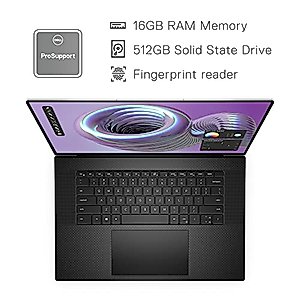 Dell XPS 17 9710 Touchscreen Laptop, 17 inch UHD+ Display - Intel Core i7-11800H, 16GB DDR4 RAM, 512GB SSD, NVIDIA GeForce RTX 3050 4GB GDDR6, Windows 11 Pro + 1 Year ProSupport  - Platinum Silver
