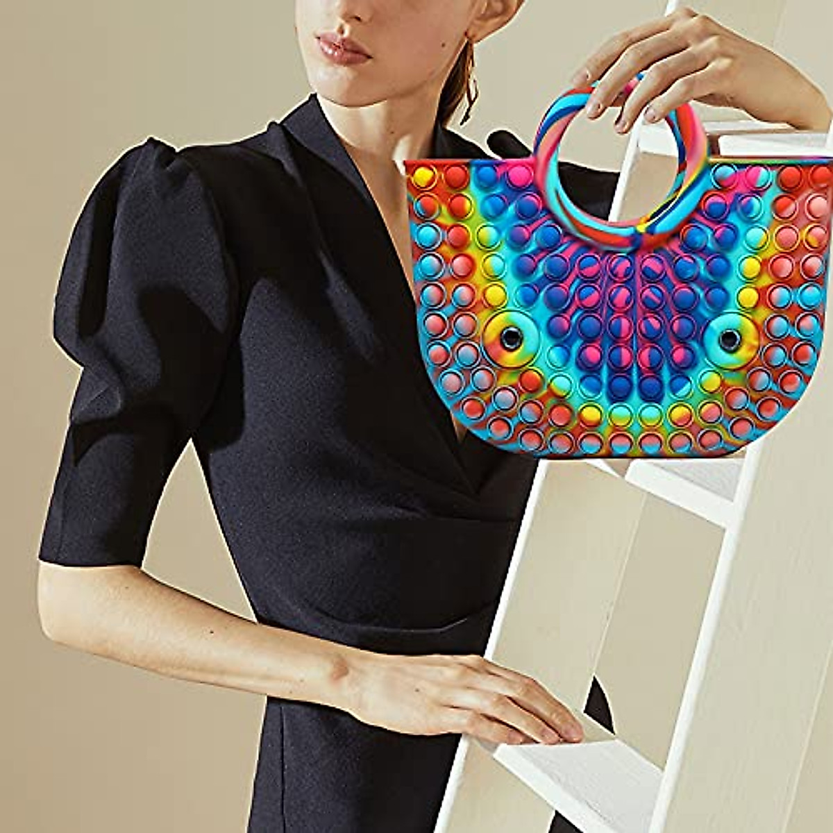 Big Pop Bags Bubble Handbag,Pop Purses for Ladies, Mothers Day Handle Satchel Bag for Women for Mom