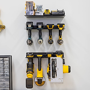 StoreYourBoard Power Tool Organizer Kit, Holds Drills and Power Tools, Shelf, Wall Mount Garage Storage Rack