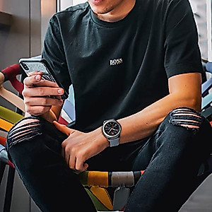 Silicone Band for Fossil Men's Gen 6/5E 44mm/Gen 5 Carlyle/Garrett/Women's Julianna Smart Watch, 22mm Adjustable Soft Silicone Sport Strap Replacement Band for Women Men (Blue Gray)