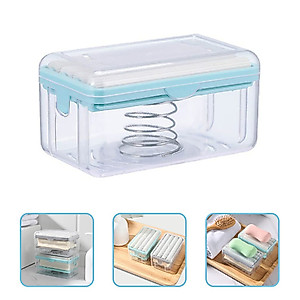 iplusmile Box Soap Box Soap Holder Travel Laundry Soap Containers Soap Dish Bar Soap Container Dish Soap Dispenser Laundry Soap Dispenser Soap Case Tray Take a Bath Plastic