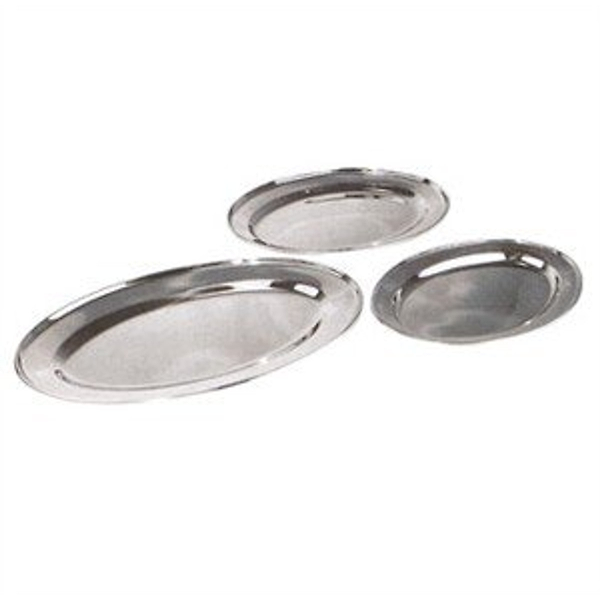Winco OPL-20 Stainless Steel Oval Platter, 20-Inch by 13.75-Inch