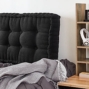 DormCo Rainha - Ultra Thick Tufted College Headboard - Black