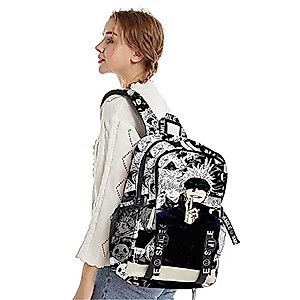 HANDAFA Unisex Multipurpose Bag Aniem Jujutsu Cosplay Backpack Casual Daypack(Hua Gojo)