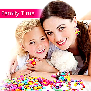 FANIMETO Pop Snap Beads,Birthday for 5-12 Year Old Girls,Arts and Crafts Toys for Girl Age4-8,DIY Jewelry Kit for Making Bracelets,Necklace,Creative Educational Toys(600pcs)