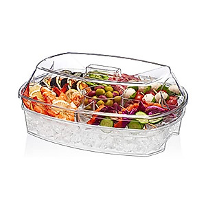 Prodyne Ice Party Platter, 15 1/2" x 11" x 6", Clear