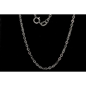 KOKAV 14K White Gold Cable Chain 2mm width and 18" length