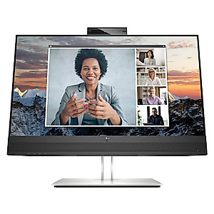 HP E24m G4 Full HD 23.8 Inch USB-C Conferencing Monitor 5ms 75Hz IPS Integrated Speaker Webcam 5MP Auto Focus VESA Mountable Adjustable Height Tilt Swivel Pivot Horizontal Viewing Angle (Renewed)