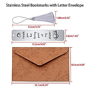 FINGERINSPIRE Teacher Appreciation Gifts Metal Bookmark Graduation Teachers Day Christmas Birthday Gifts for Teacher Tutor Professor Special Education Teachers - Thank You for Being Part of My Story