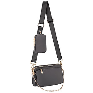 Uromee Corssbody Bags for Women Nylon Fashion Shoulder Purse Fanny Pack Travel Hiking Detachable Pouch Adjustable Strap