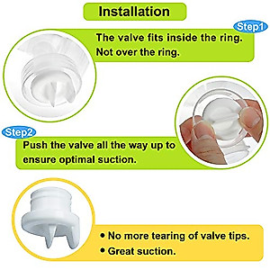 Nenesupply 4 pc Duckbill Valves Compatible with Medela and Avent Pumps Not Original Medela Pump Parts Work with Medela Pump in Style Medela Symphony Replace Medela Valve Membrane and Avent Valve