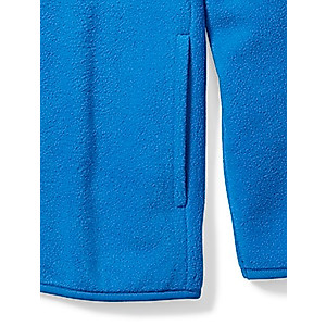 Amazon Essentials Boys' Polar Fleece Full-Zip Mock Jacket, Blue, X-Small