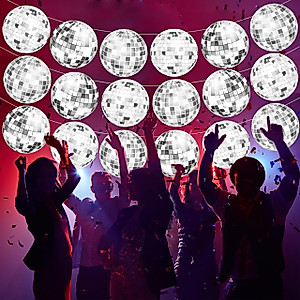 4pcs Sliver Disco Ball Party Banners 70s Disco Birthday Party Decoration Disco Ball Banner 70s Party Decoration for 1970s Disco Theme Party Supplies