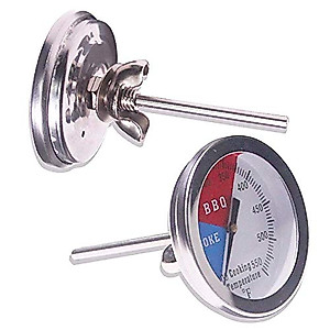 YOTOM BBQ Grill Thermometer Gauge, 2 Pack Charcoal Grill Smoker Temperature Gauge Pit BBQ Grill Thermometer