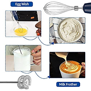 Immersion Blender,5-in-1Immersion Blender Handheld with 4-Prong Titanium Steel Blade,12 Speed & Turbo Mode &1000W Motor | Hand Blender with Whisk,Frother,Chopper for Shakes,Smoothies,BPA Free