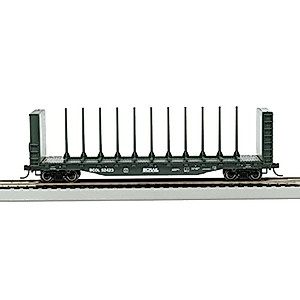 Bachmann Trains - 52' Center-Beam FLATCAR with BULKHEADS - BC Rail #52423 - HO Scale