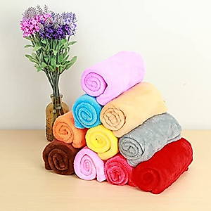 Fleece Throw Blanket for Couch, Lightweight Plush Fuzzy Cozy Soft Blankets and Throws for Sofa, Soft Fleece Blanket, Throw Blanket, Cozy, Warm and Lightweight Bedding Fleece Blanket Bed Blanket Pink