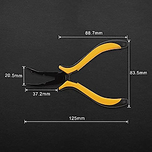 LEONTOOL Micro RC Car Ball Link Pliers 5 Inch Ball Link Clamp Plier Ball Curved Tip Bent Head Airplane Car Repair Tool for RC Vehicles RC Helicopter Airplane Car