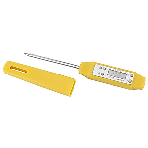 Sorand Food Thermometer, 1Pc Instant Reading Digital Food Thermometer Kitchen Cooking BBQ Meat Probe BBQ Catering Supplies Thermometer (Yellow)